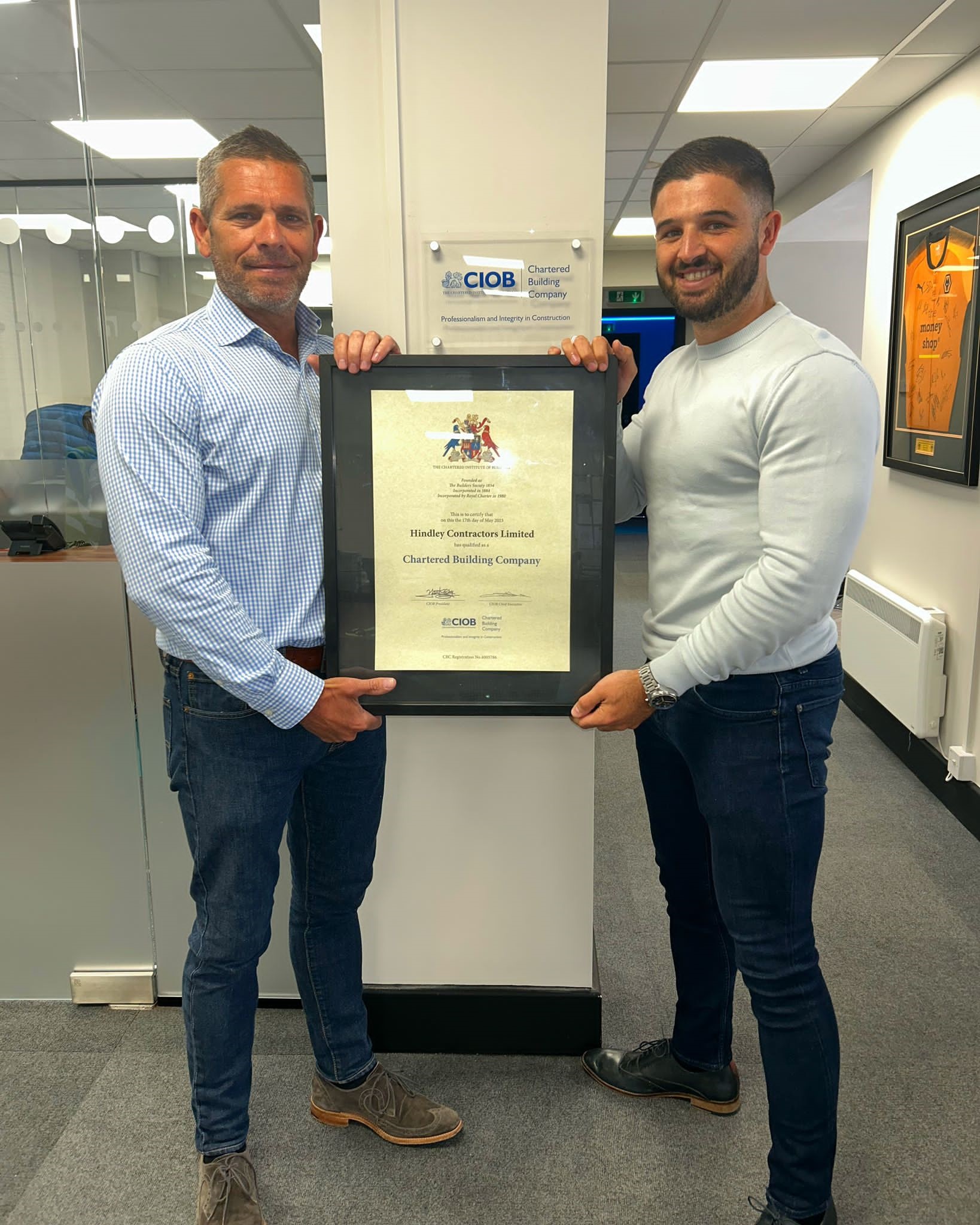 Hindley Contractors become a Chartered Building Company with the CIOB ...